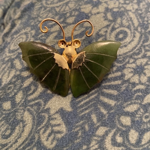 Jewelry | Jade Butterfly Pendant Or Pin | Poshmark